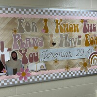 Boho Bulletin Board Kit, Retro Classroom Decor Valentine Bulletin Board ...