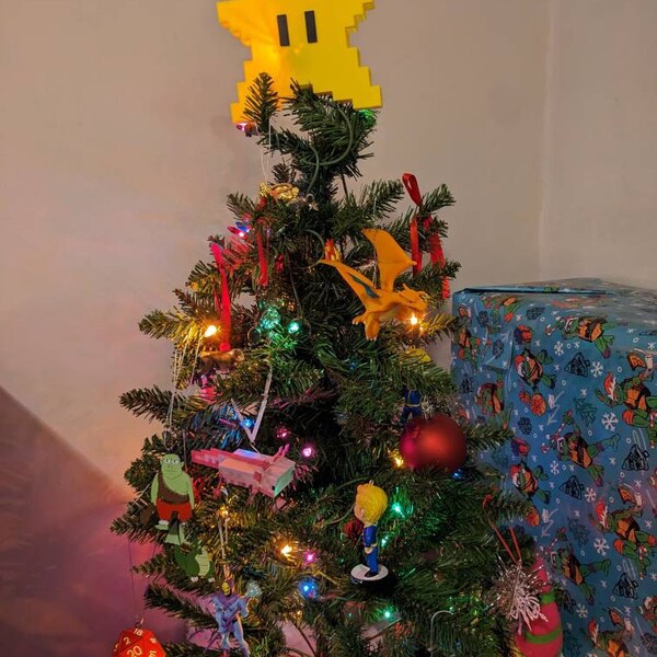 Super Mario Power Star Tree Topper - Etsy