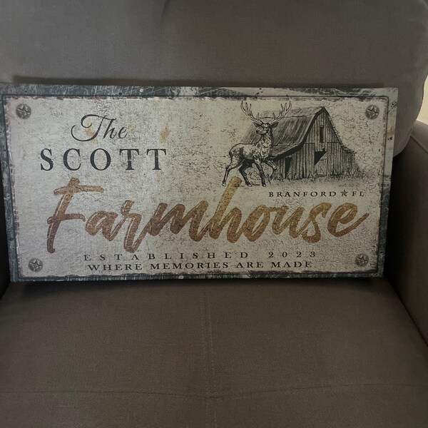 Farmhouse Custom Sign | Farm Sign | Farm Wall Decor | Homestead Canvas ...