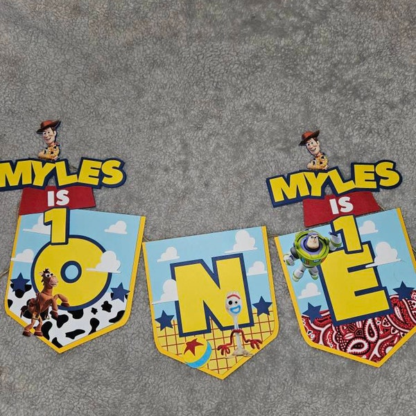 Toy Inspired Highchair Banner /story Birthday Highchair Banner / Cowboy ...