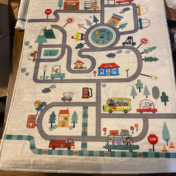 Airplane Patterned Children's Carpet,hot Air Balloon Kids Rug, Baby Boy ...