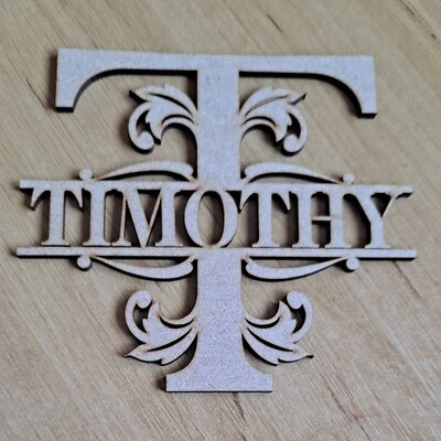 Personalised Wooden MDF Monogram Letters Craft Blank Shape Wedding ...