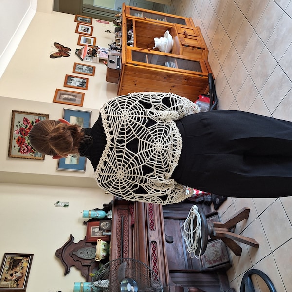 ADVANCED CROCHET PATTERN Gothic Crochet Spiderweb Top, Alternative ...