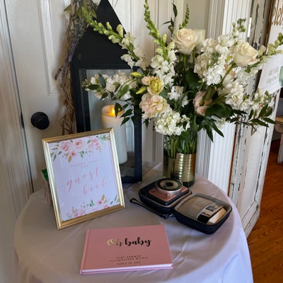 Cards & Gifts Sign Printable Blush Pink Floral Gifts Sign - Etsy