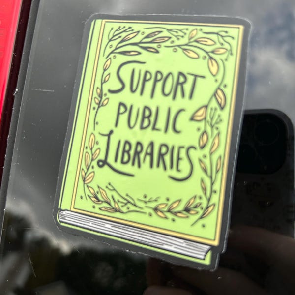 Support Public Libraries Book Sticker || Library Science || Books - Etsy