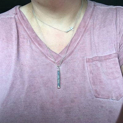 Custom Engraved Ashes Pendant or Necklace Sterling Silver Urn Pendant ...