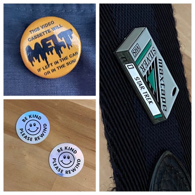 Be Kind Rewind VHS Pin Black - Etsy