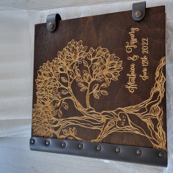 Photo Album Tree, Scrapbook, Tree of Life Wedding Album, Rustic Photo ...