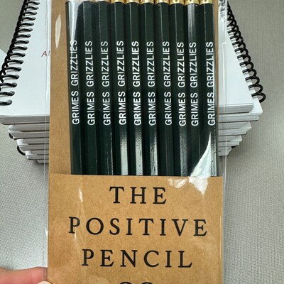 Personalized Gold Foil Stamped Notecard and Pencil Gift Set, Thank You ...