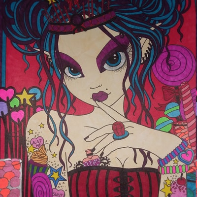 Digital Download Coloring Page sweet Tooth Line Art Myka Jelina Art ...