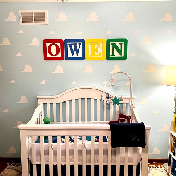 Toy Story Style Wooden Alphabet Blocks. Name Blocks. Personalised ...