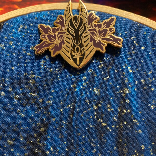 Anubis Hard Enamel Pin | Egyptian Collection | Jackal Deity Mythology ...