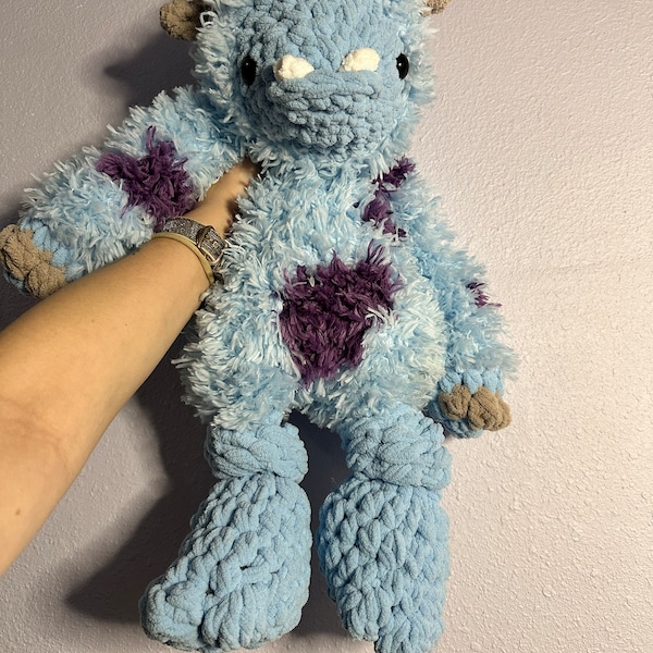 Big + Little Maven Monster Knotted Lovey — Crochet Monster PATTERN - Etsy