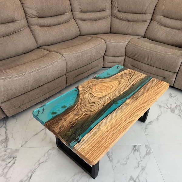 Real 3d Fish Aquatic Epoxy River Table, With Realistic Northern Fish ...