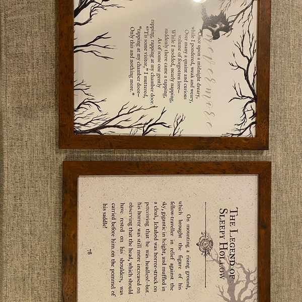 The Legend of Sleepy Hollow - Book Page - Halloween Quote - Unframed ...