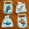 Signed Print: "sashimi Manatee" Sushi Manatee Painting, Food Animal ...
