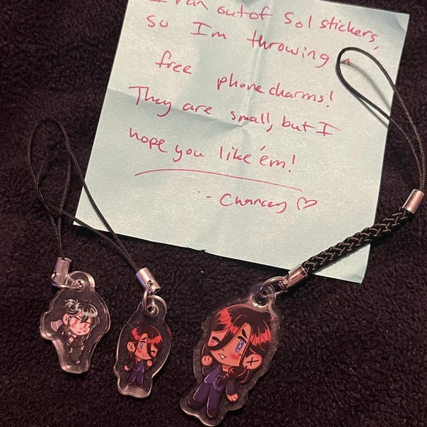 PREORDER TKATB Sol and Crowe Acrylic Phone Charms - Etsy