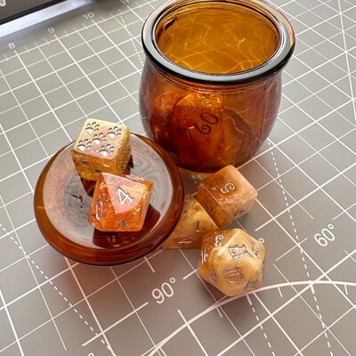 Pine Cone and Feather Wisps Dnd Dice Set, Polyhedral Dice, D&D Dice ...