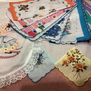 125 Handkerchiefs Huge Assortment of Styles & Colors for Weddings ...