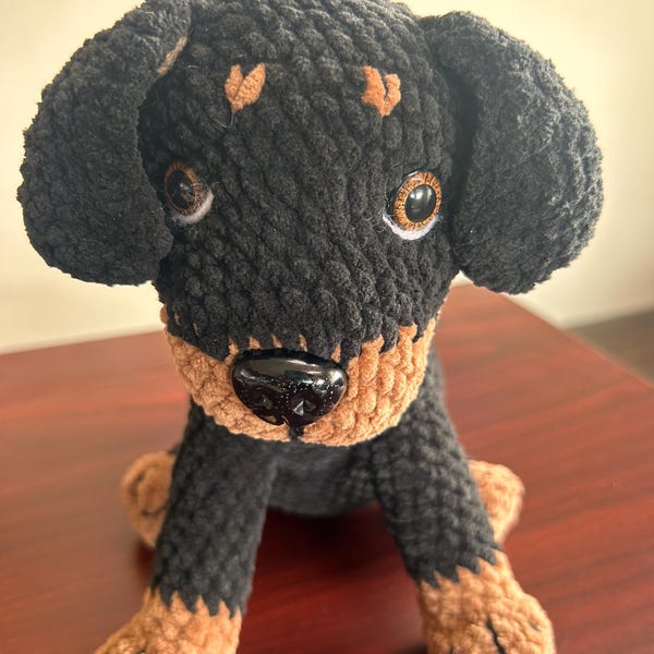 Rottweiler Dog Crochet Pattern/ Amigurumi Tutorial Plushie Dog/ Crochet ...