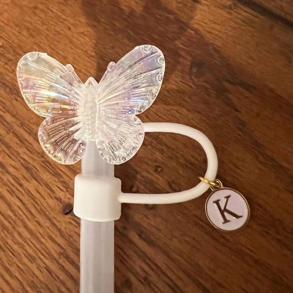 Colorful Butterfly Straw Topper,cute Laser Butterfly Straw Cover With ...