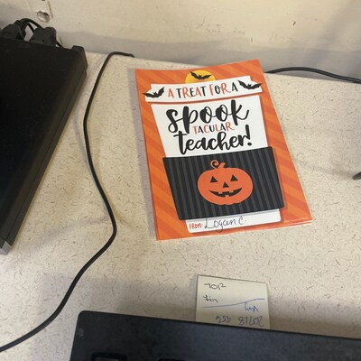 Teacher Halloween Gift Card Holder Printable Teacher Coffee - Etsy