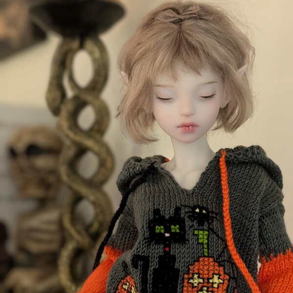 Knitted Cardigan With Hood for Minifee, Slim Msd, BJD 1/4 Doll.(for ...