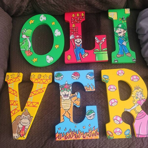 Hand Painted Video Game Letters (PER LETTER) - Etsy