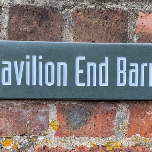 Green Slate House Sign 35.5cm X 10cm - Etsy