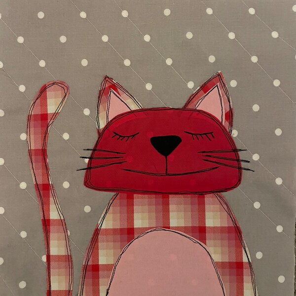 Colby Cat Applique Quilt Pattern: Easy Quilt-as-you-go (PDF Pattern) - Etsy