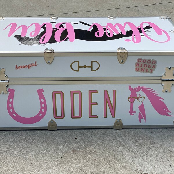 Camp Trunk Vinyl Decal Decor - Camp Trunk Sticker - Personalized Camp ...