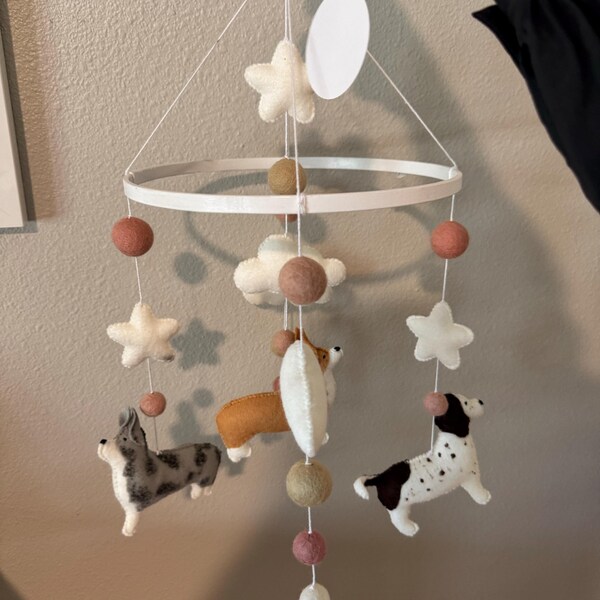 Horse Mobile Felt, Horse Baby Mobile for Neutral Nursery, Horse Crib ...