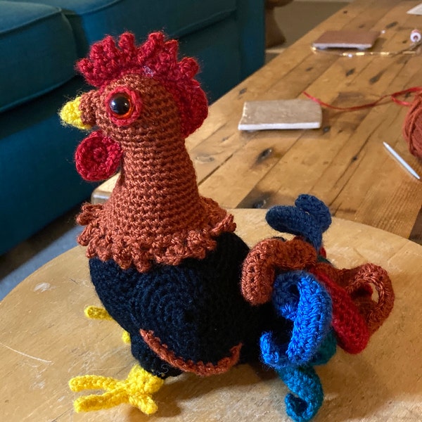Cockerel Rooster Crochet Pattern Uk Terminology English Language