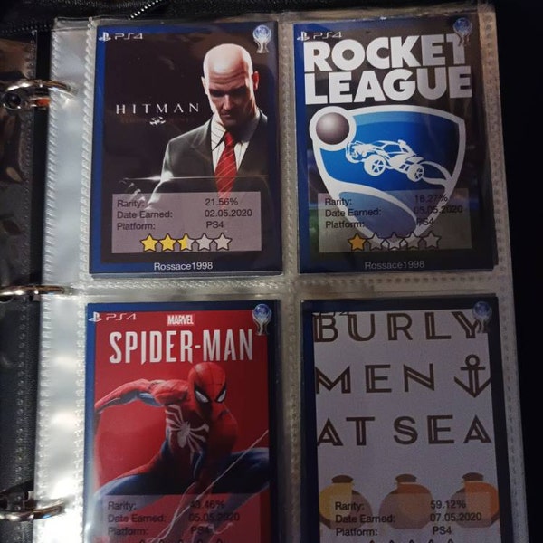 10 Personalised Platinum Trophy Cards - Etsy UK
