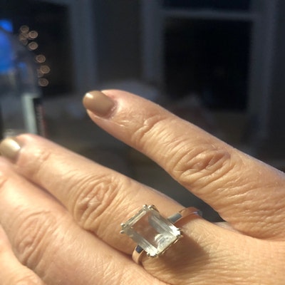 Genuine African Amethyst and Morganite Ring 925 Sterling - Etsy