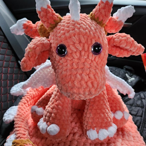 Baby Snuggle Dragon Crochet Pattern PDF, Crochet Dragon PATTERN ...