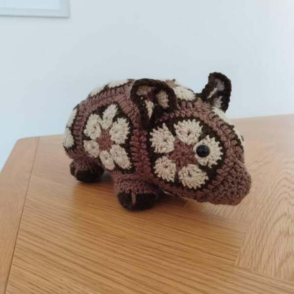 African Flower Design Wilbur the Wombat Crochet Pattern: (PDF Digital ...