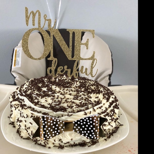 Mr Onederful Cake Topper, Mr Wonderful First Birthday Party, Boys 1st ...