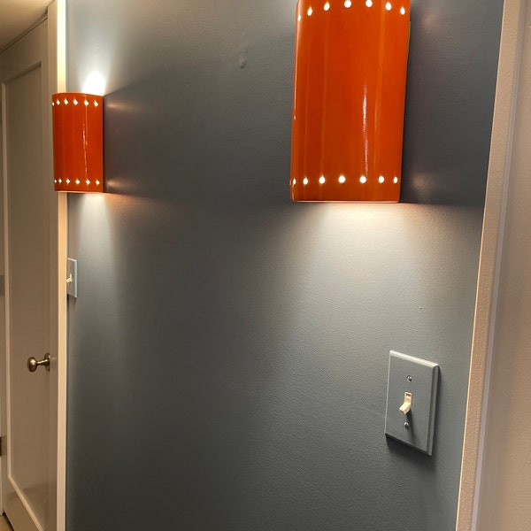 Shell Sconce Conch Shell Ceramic Wall Lighting Coastal Lighting Wall ...