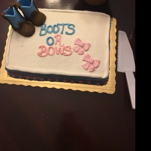 Boots or Bows Cake Topper - Etsy