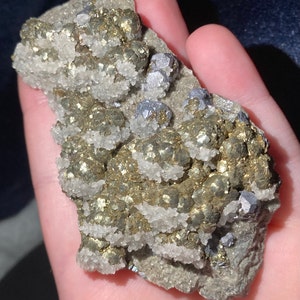 Prase Quartz With Calcite Bluish-green Prase Quartz With - Etsy