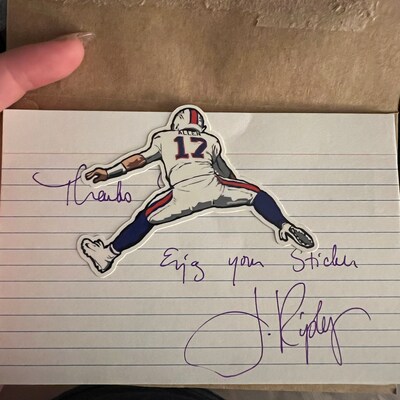 JOSH ALLEN Buffalo Bills Jumping Sticker Weatherproof Vinyl Hydroflask ...