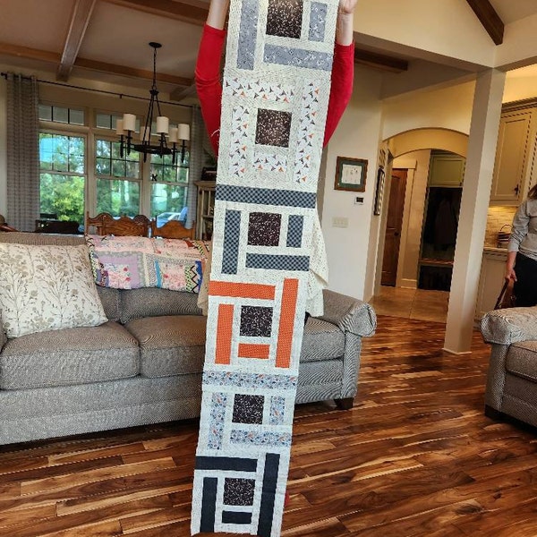 Log Cottage Runner DIGITAL PDF Quilt Pattern: Jelly Roll, Yardage or ...