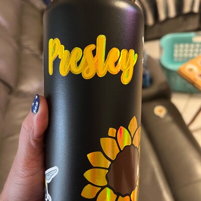 Happy Font Layered Decal, Vinyl Stickers For Tumblers, Water Bottles