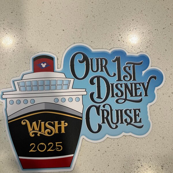 Our 1st Disney Cruise Ship Family Magnet - Personalized 1st Cruise ...