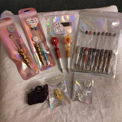 Pink and White Glitter Ombre With Pink and AB Silver Rhinestone Ribbon ...