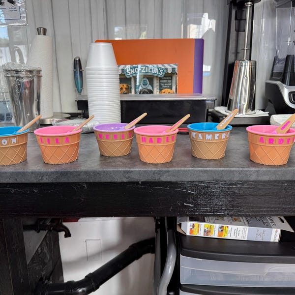 Personalized Ice Cream Bowl, Ice Cream Bowl With Spoon, Kids Ice Cream ...