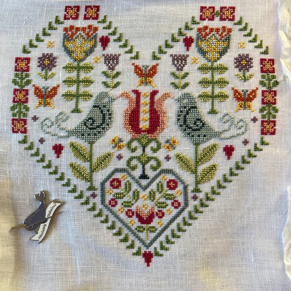 Scandi Heart Wedding Cross Stitch Kit - Etsy