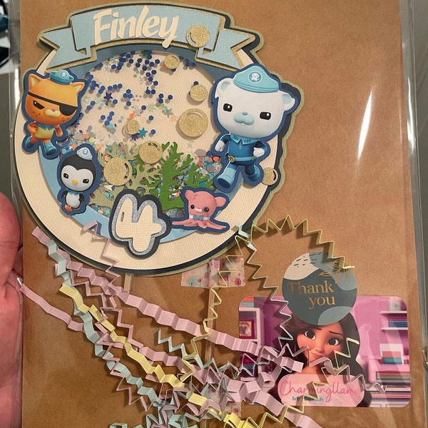 Personalised Octonauts Cake Topper, Octonauts Shaker, Blue Octonauts ...