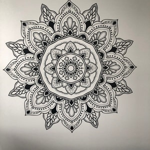 Wild Flowers Wall Decal Fake Meadow Decal, Vinyl Wall Decal, Living ...